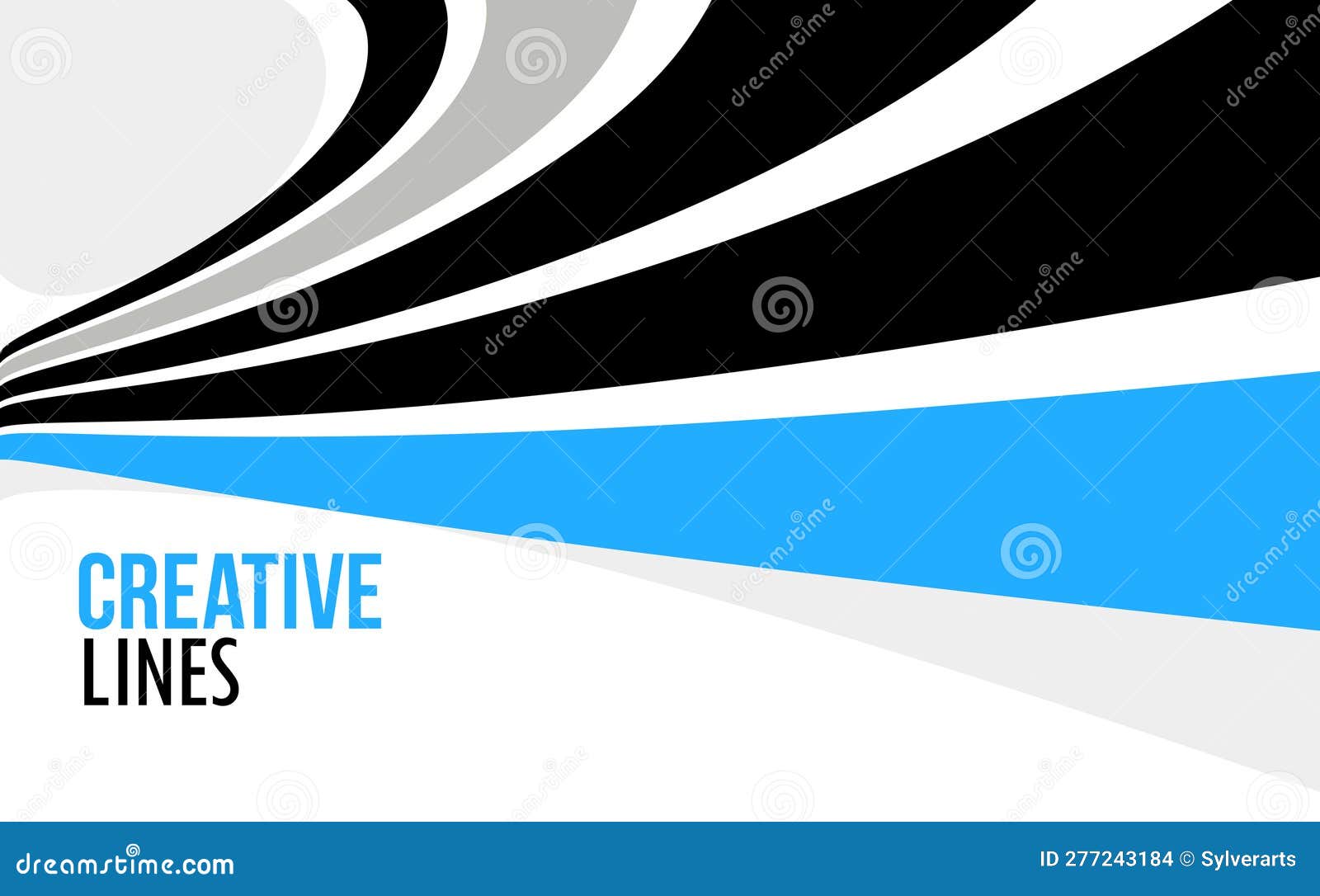 Creative Lines Vector Abstract Background, 3D Perspective Linear ...