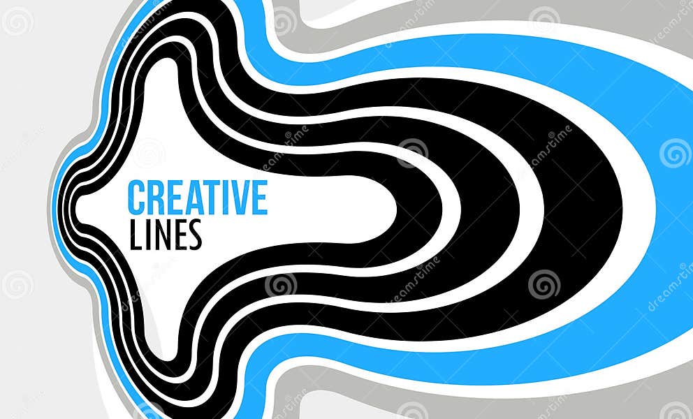 Creative Lines Vector Abstract Background, 3D Perspective Linear ...
