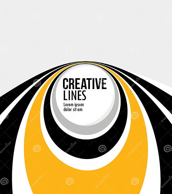 Creative Lines Vector Abstract Background, 3D Perspective Linear ...