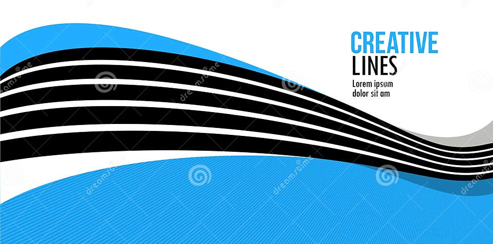 Creative Lines Vector Abstract Background, 3D Perspective Linear ...
