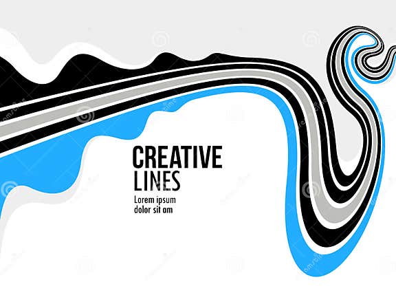 Creative Lines Vector Abstract Background, 3D Perspective Linear ...