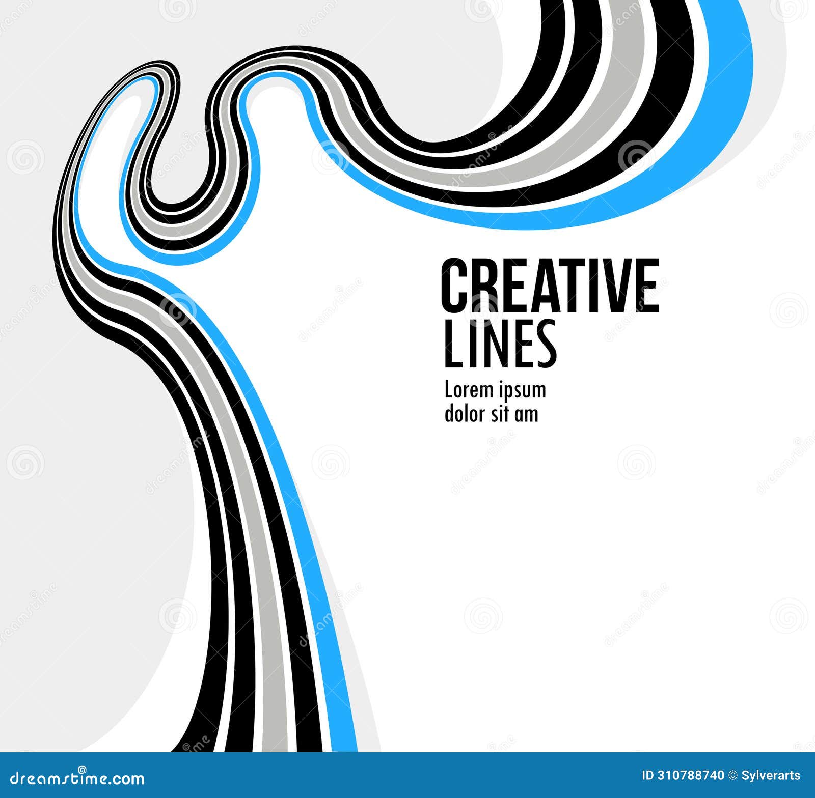 Creative Lines Vector Abstract Background, 3D Perspective Linear ...