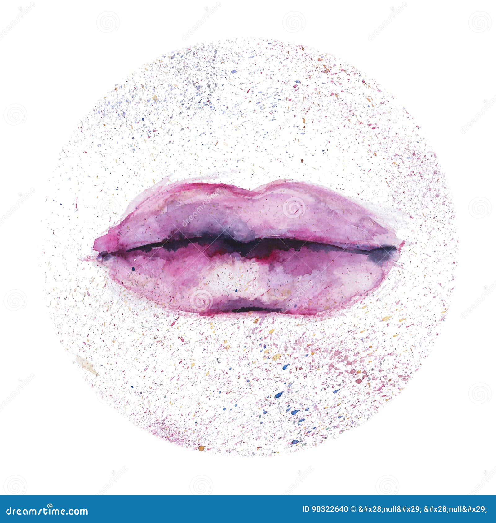 Creative Lips Watercolor Image Illustration for Design. Stock Photo ...