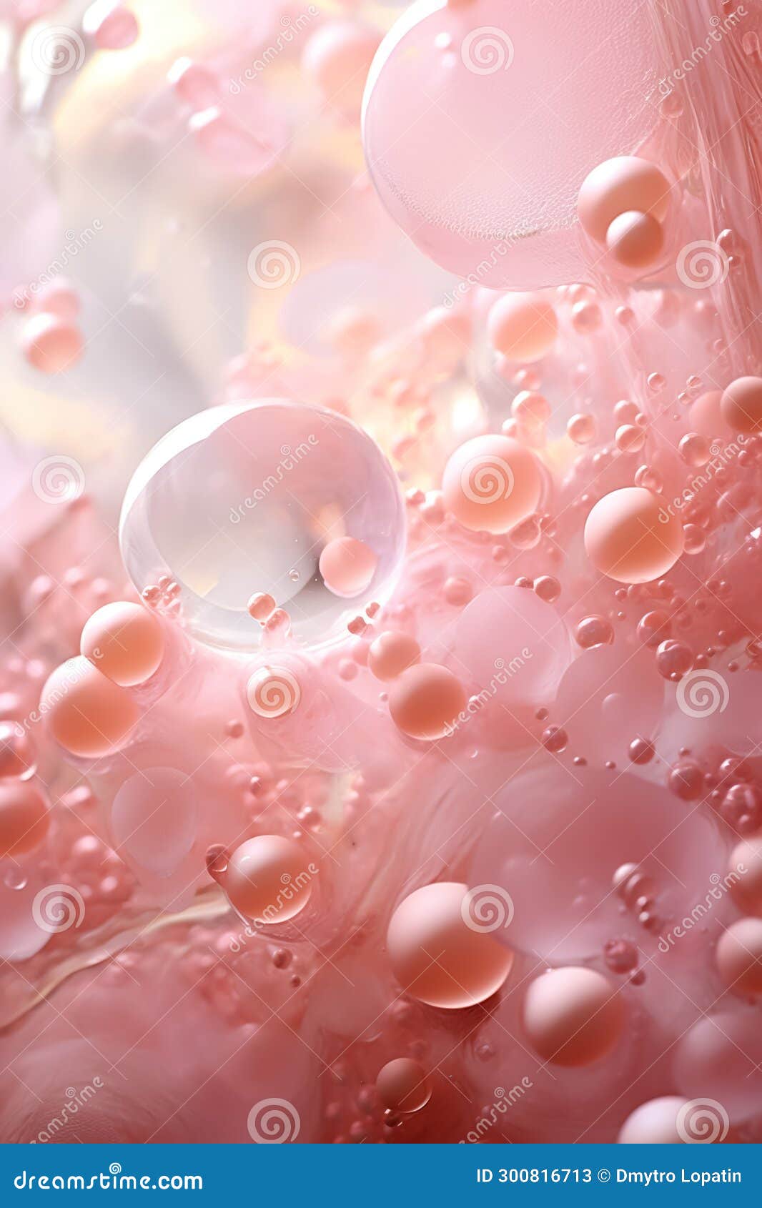 Creative Liquid Pink and Red Bubble Background, Fluid Bright Bubbly ...