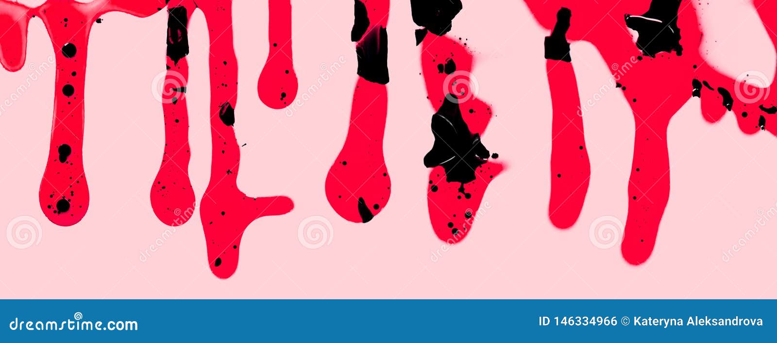 Creative Liquid Red Ink Fluid Drip Texture on Pink Background. Stock ...