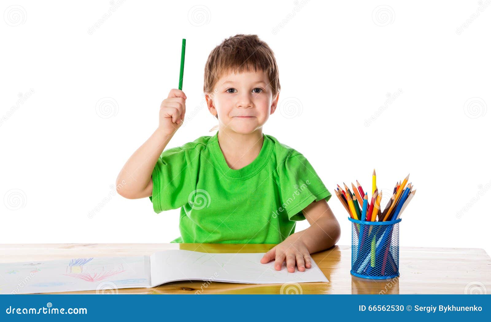 Creative Little Boy at the Table Stock Photo - Image of creative, desk ...
