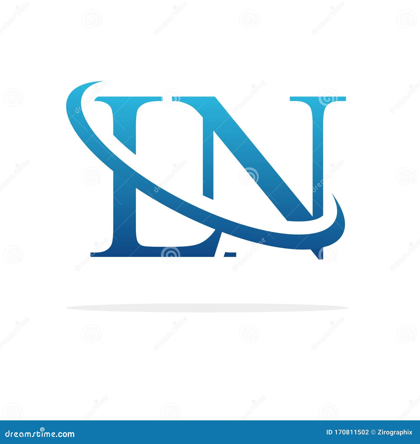 Creative LN Logo Icon Design Stock Vector - Illustration of internet ...
