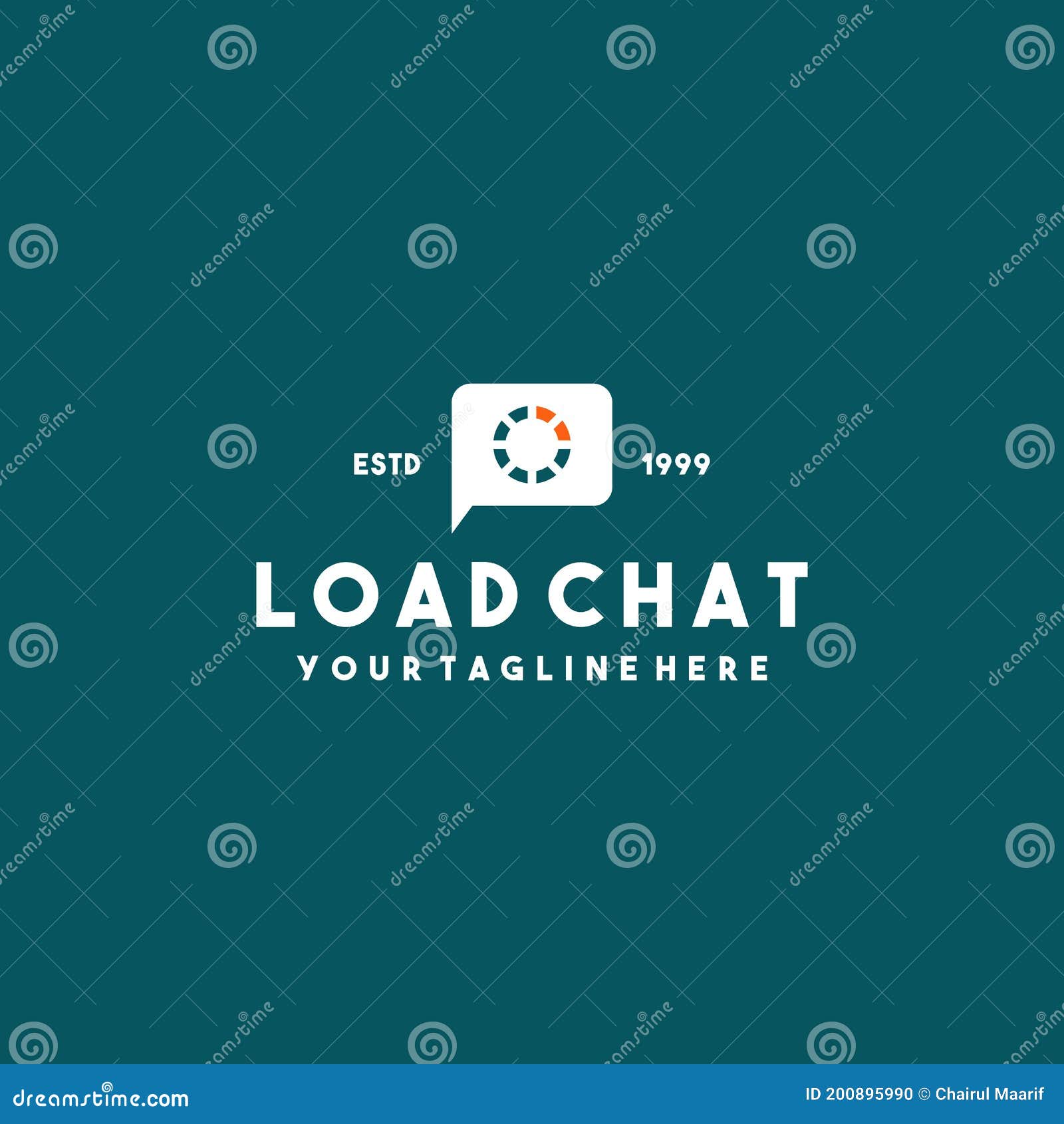 Creative Load Chat Logo Design Stock Illustration - Illustration of ...