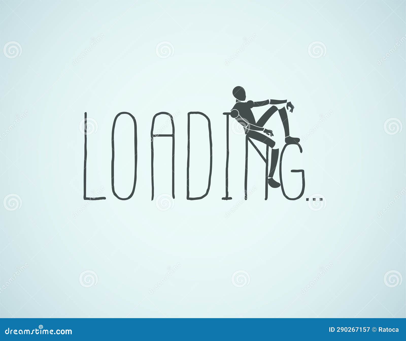 Creative loading message stock illustration. Illustration of internet ...