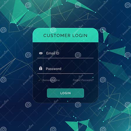 Creative Login Form Ui Template for Your Web or App Design Stock Vector ...
