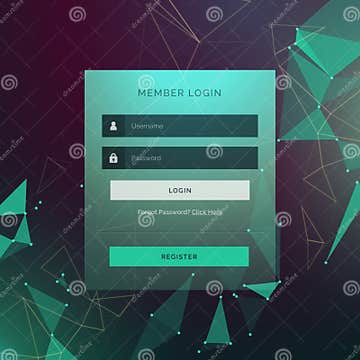 Creative Login Ui Template Form Design with Technology Style Background ...