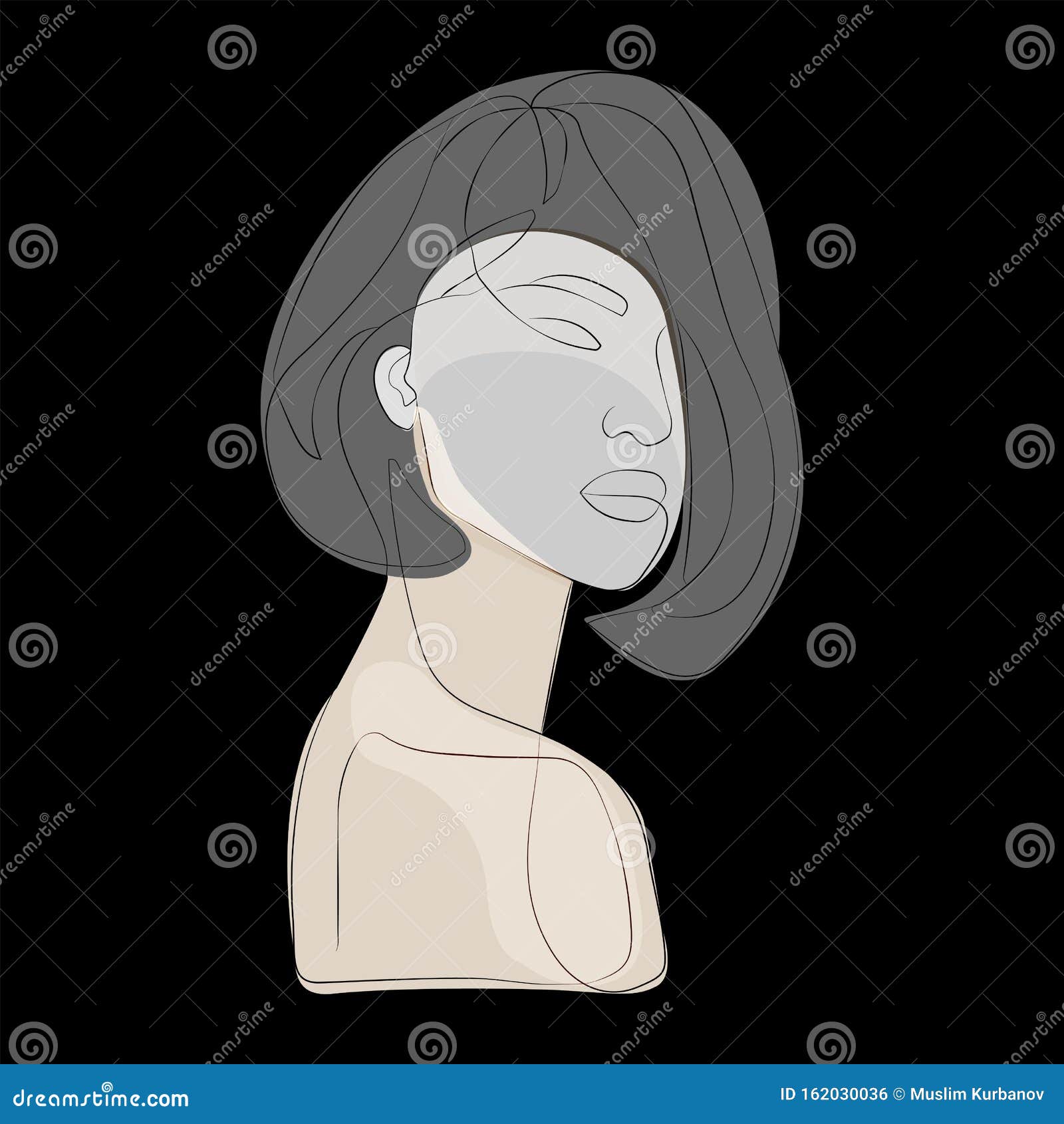 Creative Logo Art Girl Logo. Vector EPS10 Stock Vector - Illustration ...