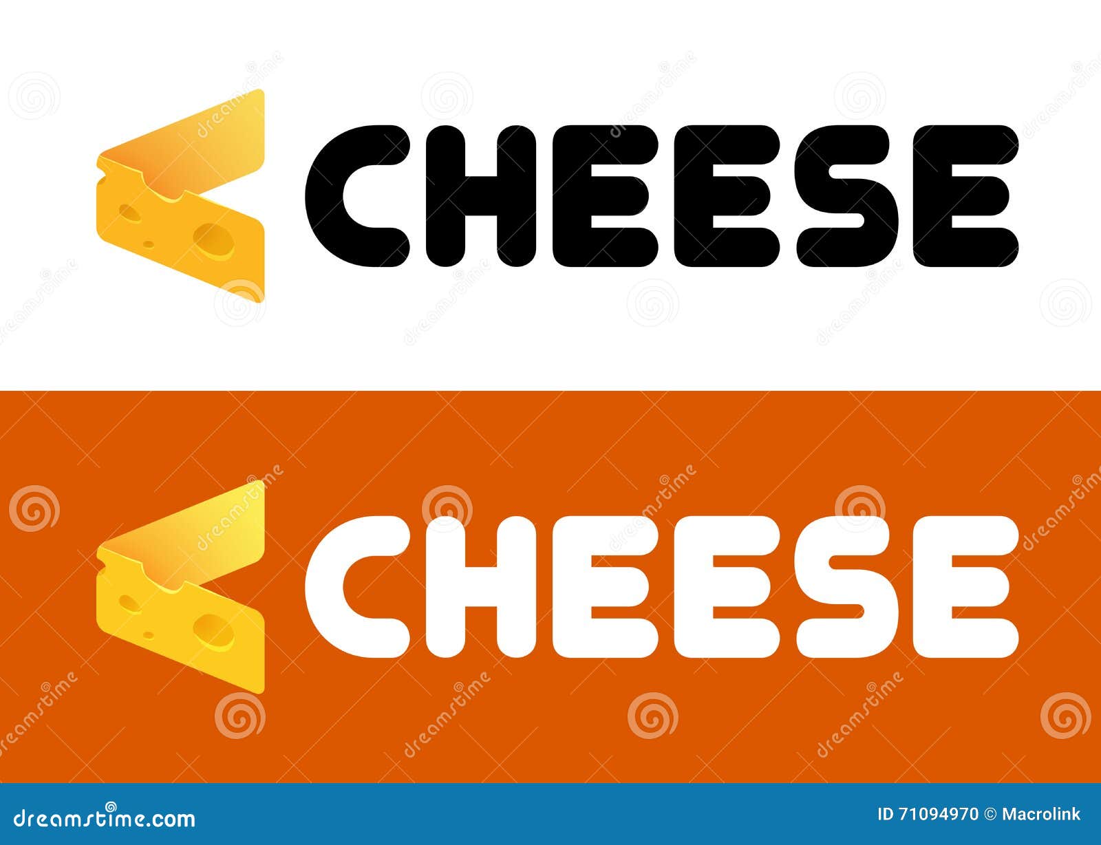 Creative Logo with Cheese stock vector. Illustration of healthy - 71094970