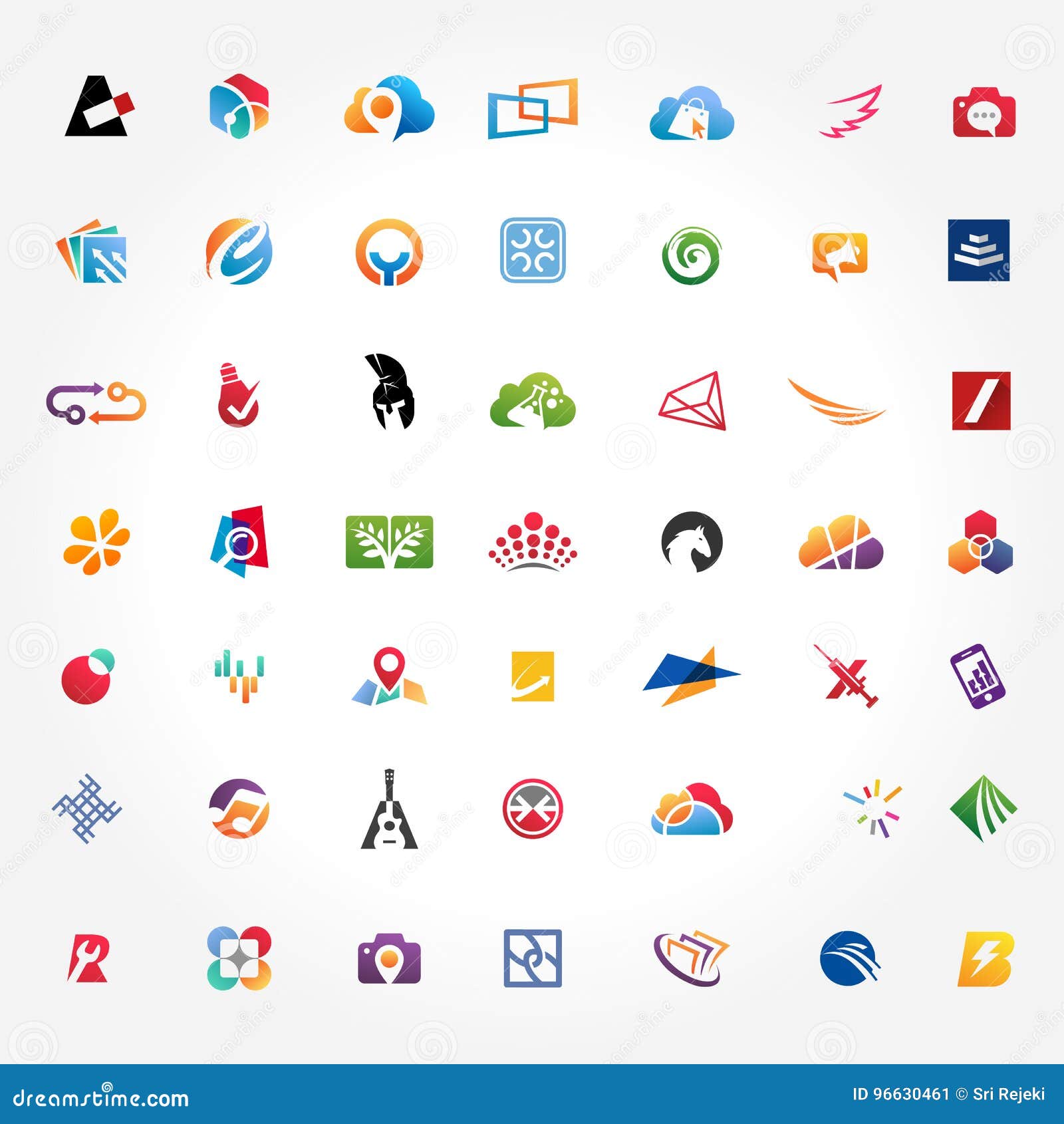 Creative Logo Collection Set Stock Vector - Illustration of business ...