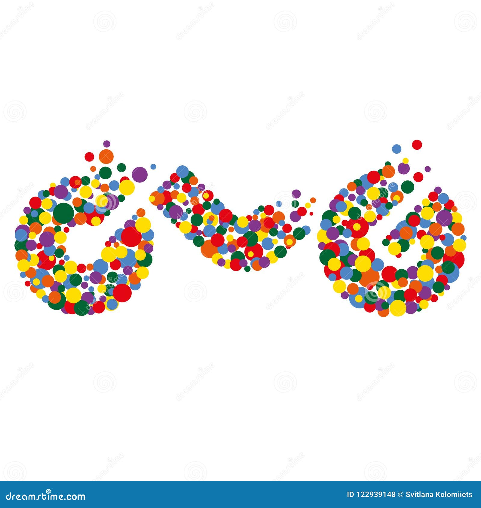 Creative Logo CRE from Colored Bubbles. Bubbles Design Stock ...