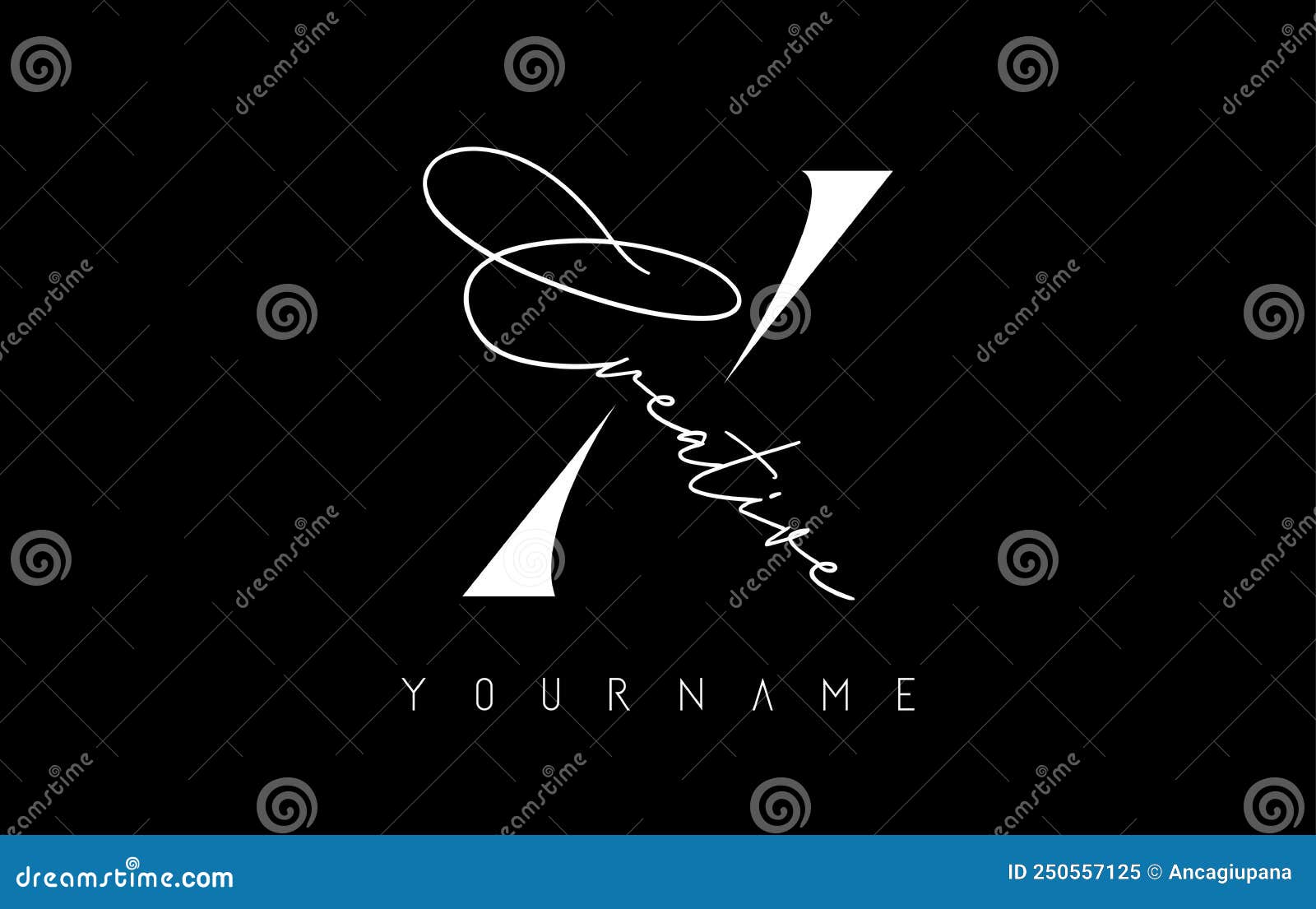 Creative X Logo with Cuts and Handwritten Text Concept Design. Letter ...