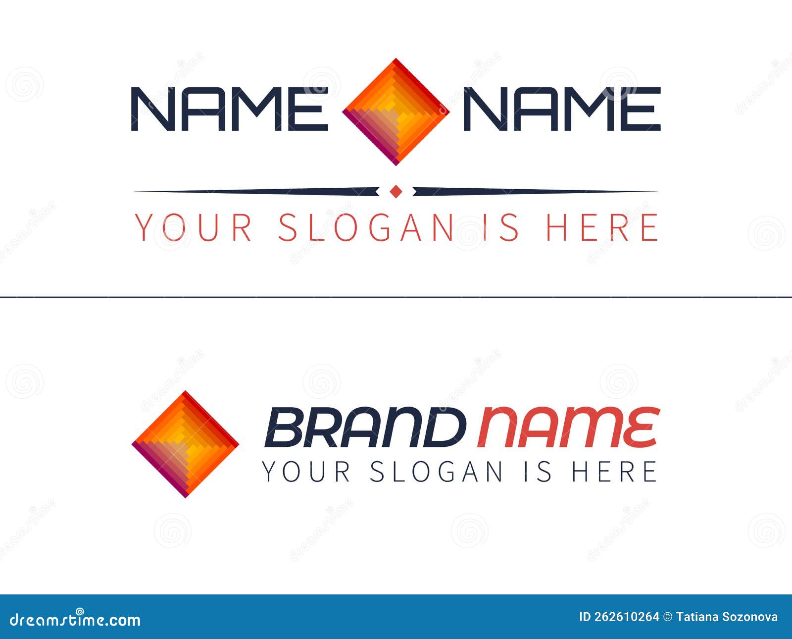 Creative Logo Design Based Square Shape. Pixel Art, Gradient. Business ...