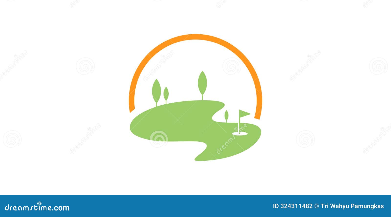 Creative Logo Design Scenery, Golf, Golf Course, Grassland, Logo Design ...