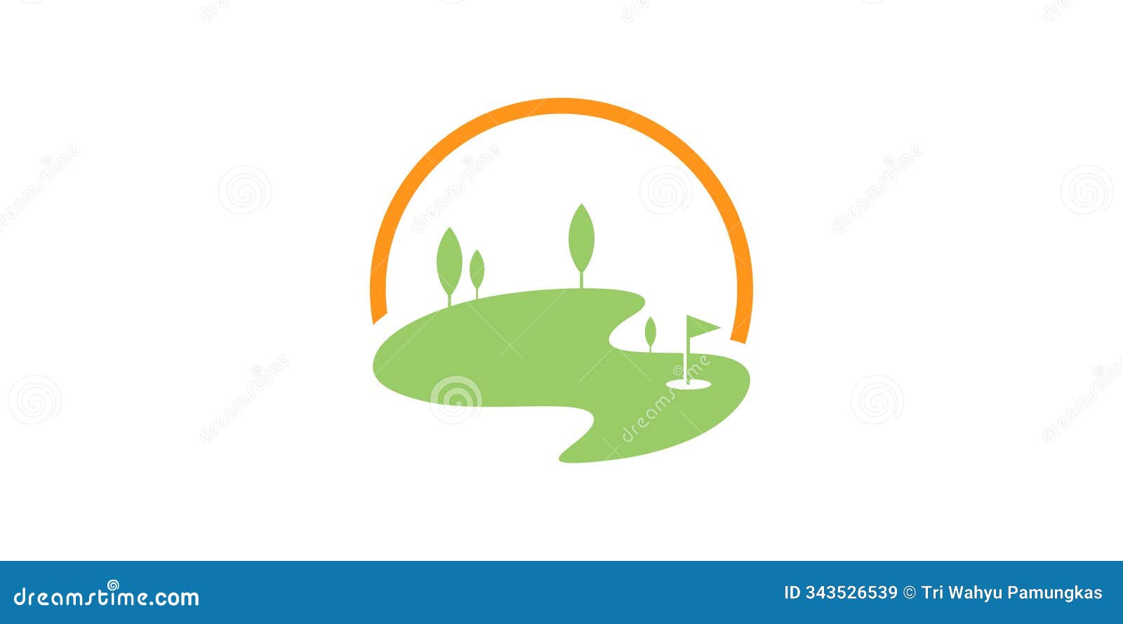 Creative Logo Design Scenery, Golf, Golf Course, Grassland, Logo Design ...