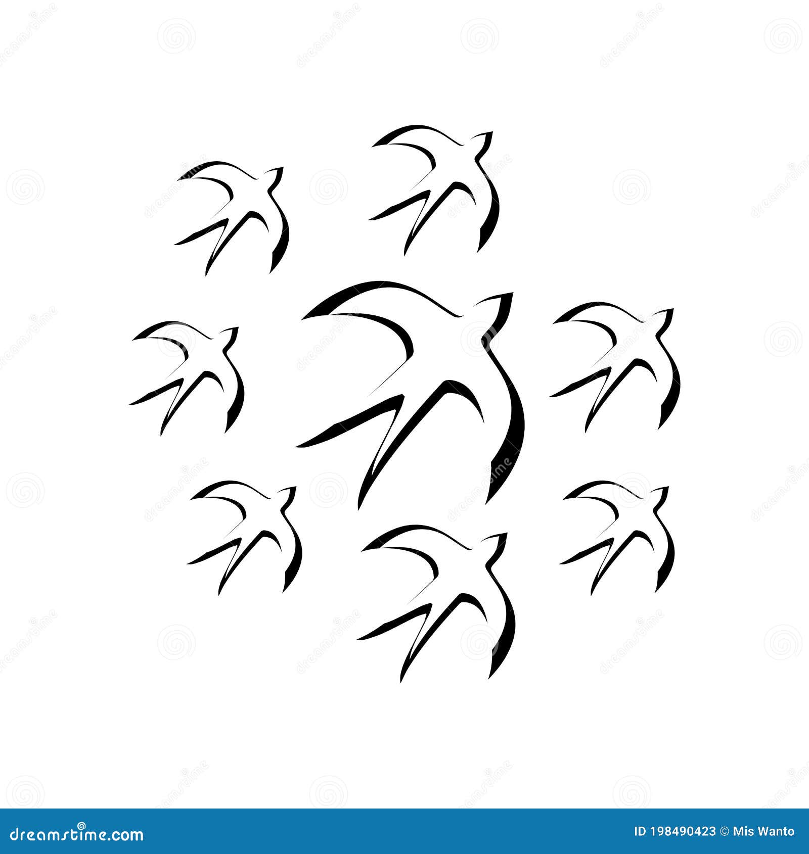 Creative Logo Design Swallow Bird Logo Vector Template Illustration ...