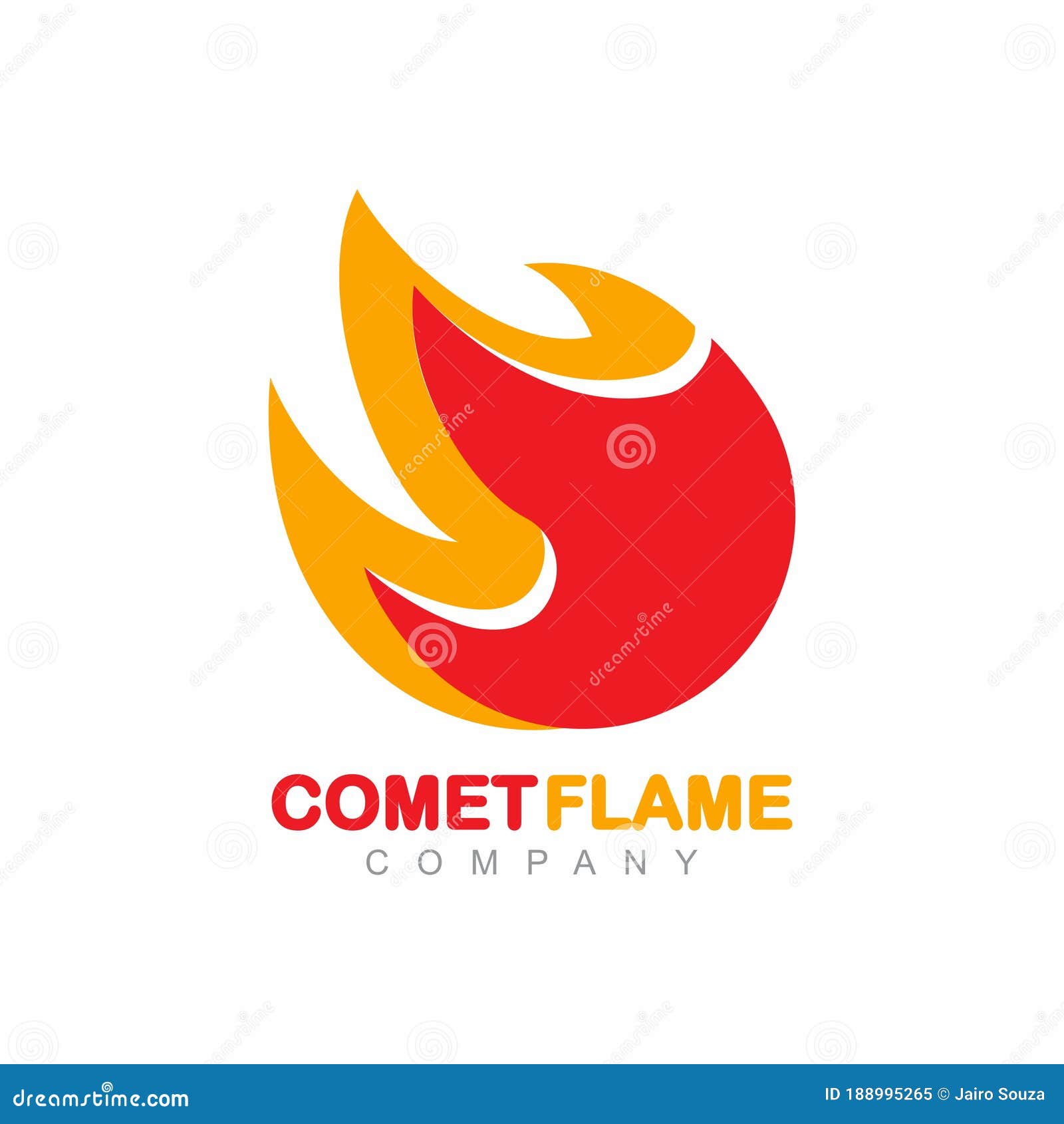 Comet Meteor Flame Fire Shape Logo Symbol Stock Vector - Illustration ...