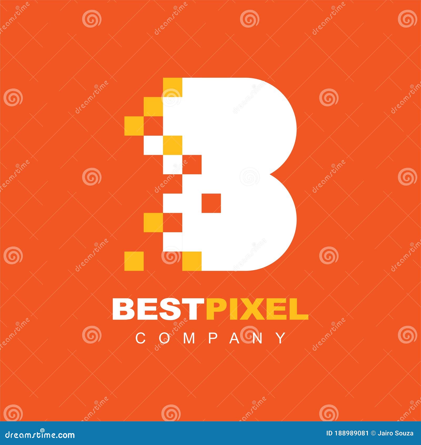 Letter B Pixel Technology Creative Logo Symbol Vector Stock Vector ...