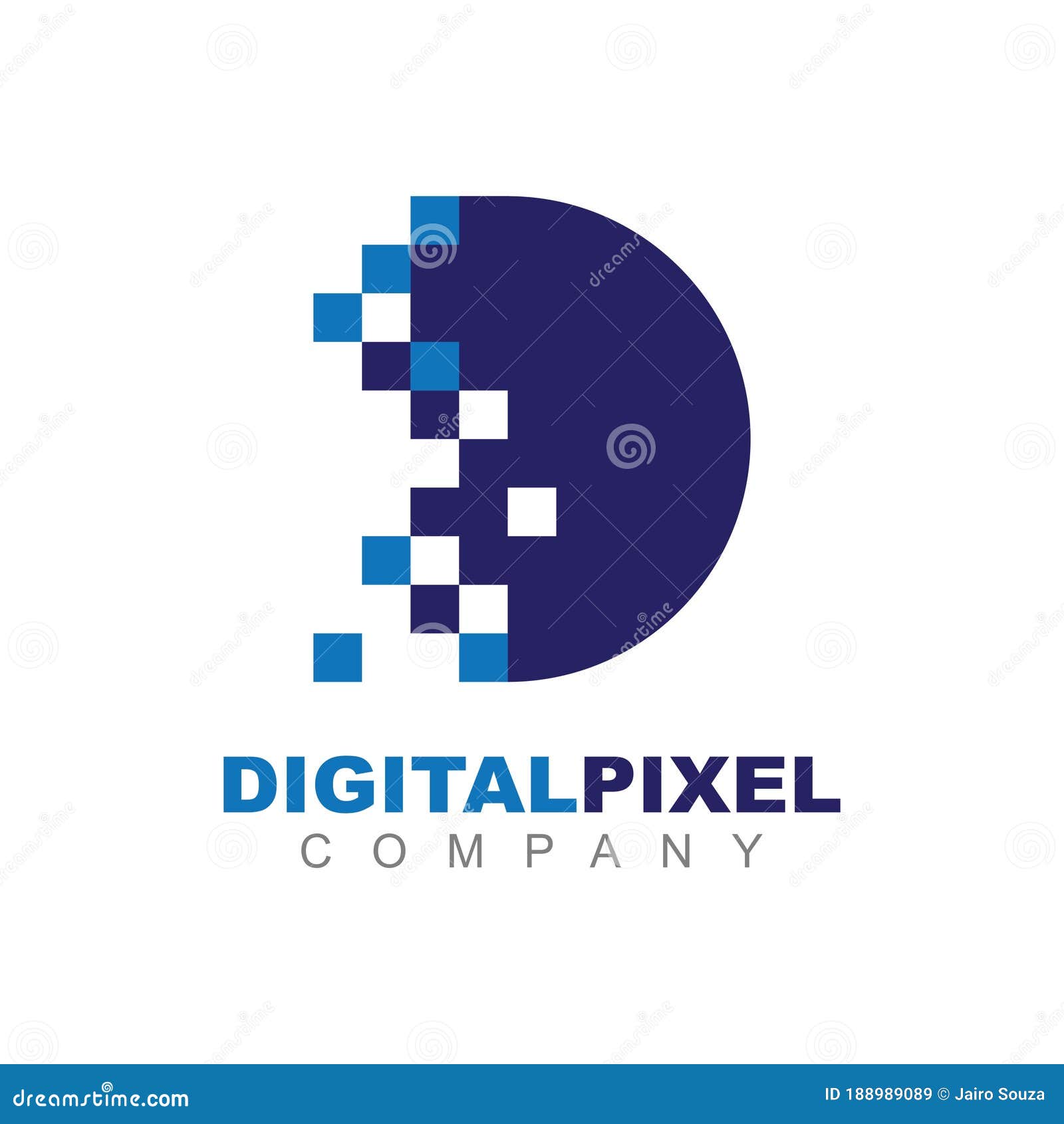 Letter D Pixel Technology Creative Logo Symbol Vector Stock Vector ...