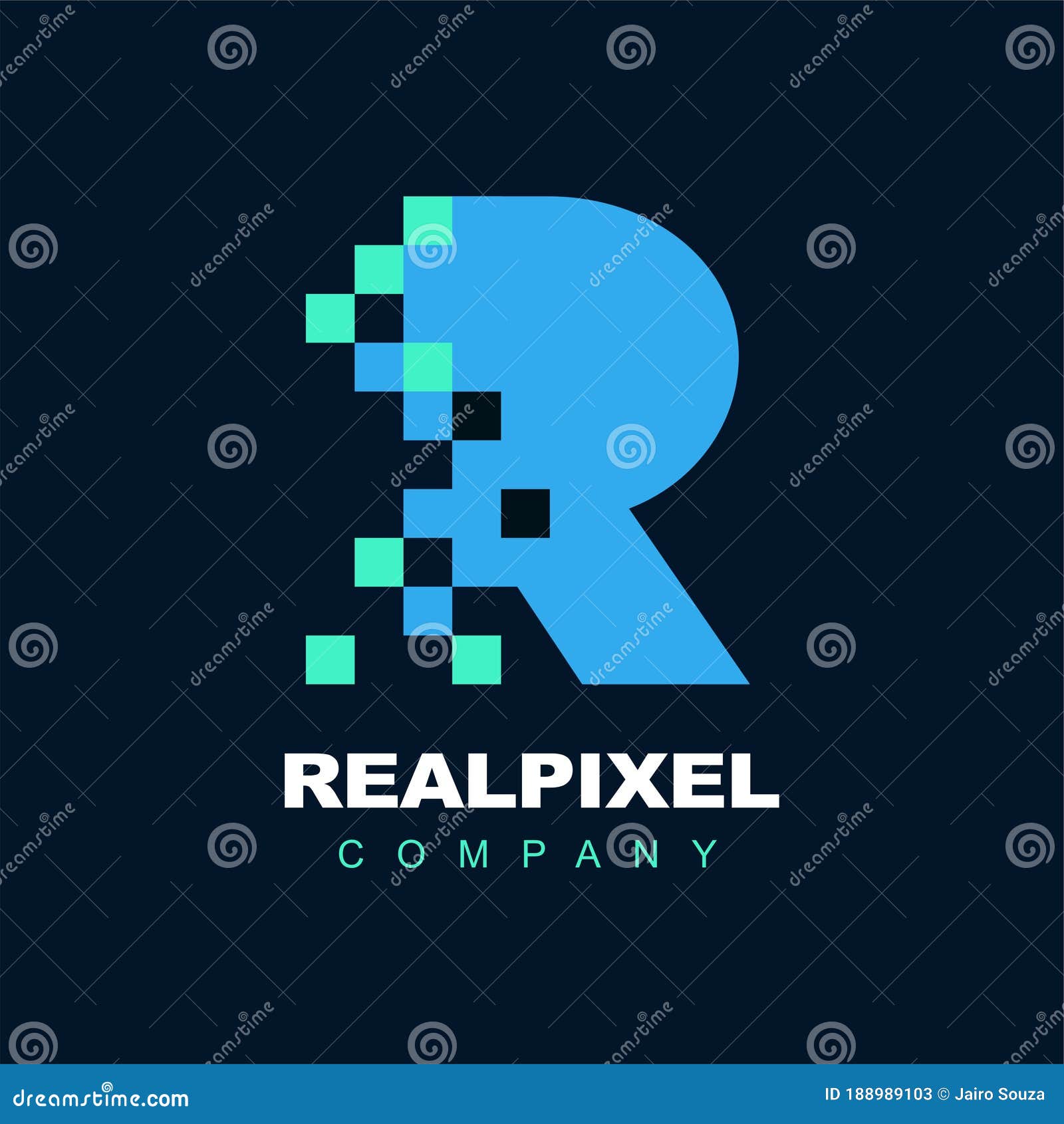 Letter R Pixel Technology Creative Logo Symbol Vector Stock Vector ...