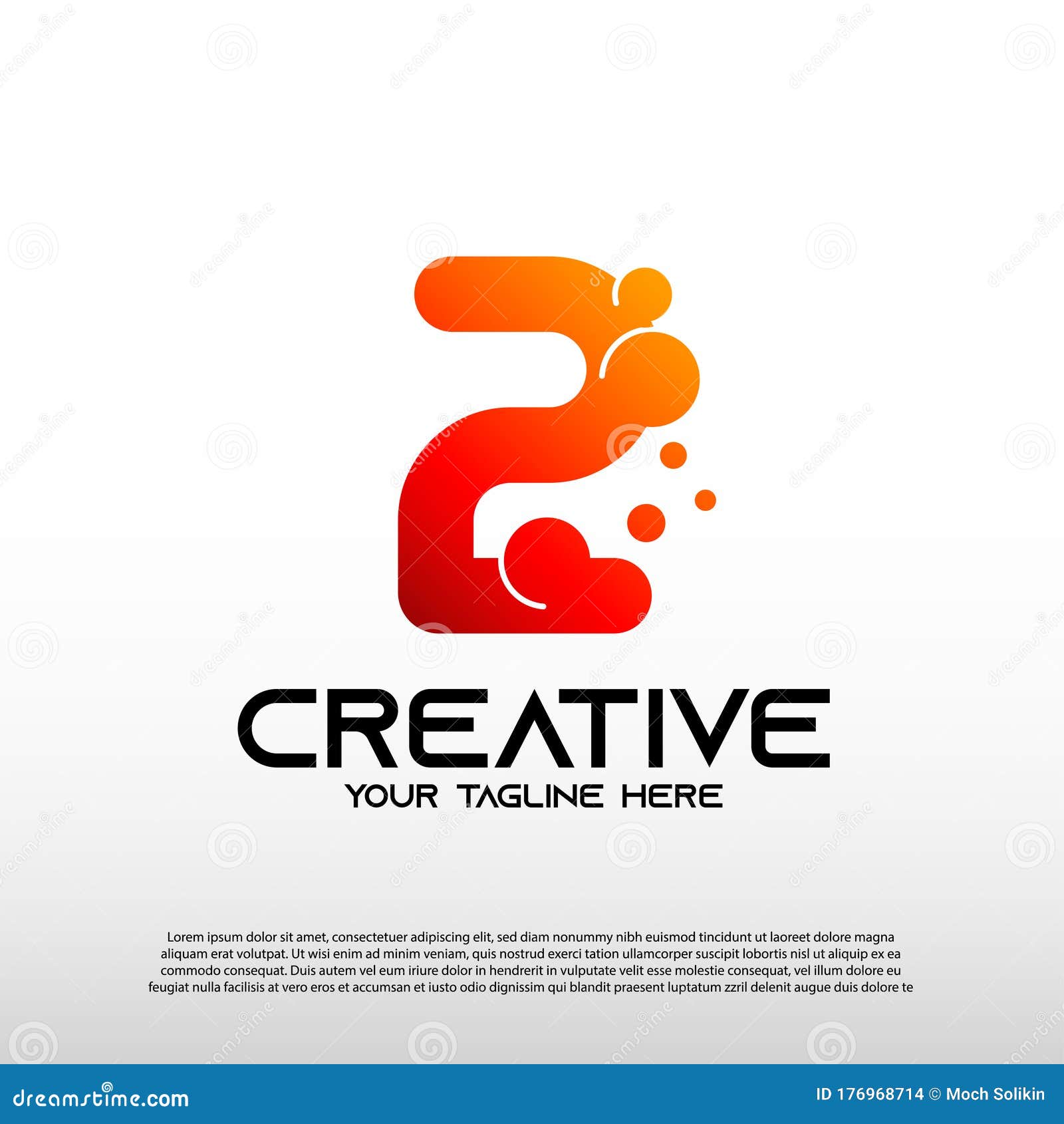 Creative Logo with Initial Number Two, 2. Technology Icon, Illustration ...