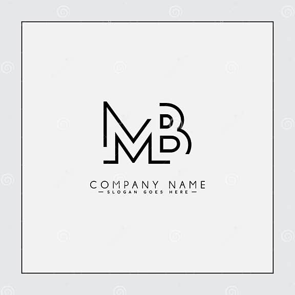 Creative Logo for Initials MB in Monogram Style - Vector Template for ...