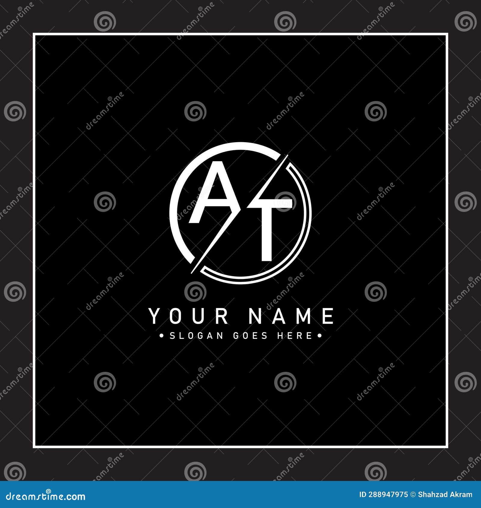 Creative Logo for Initials at in Monogram Style - Vector Template for ...