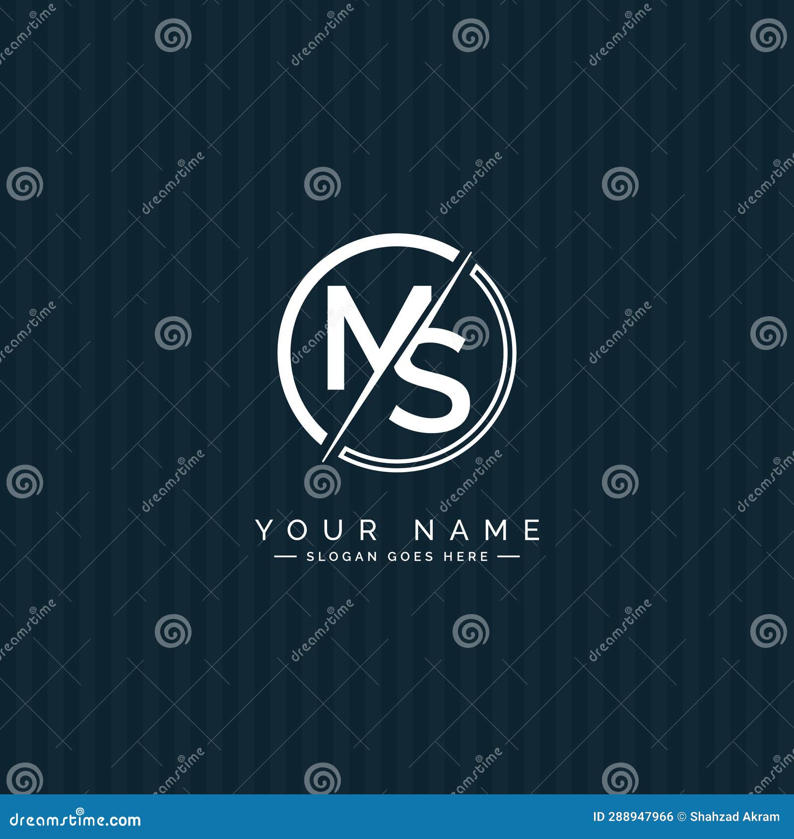 Creative Logo for Initials MS in Monogram Style - Vector Template for ...