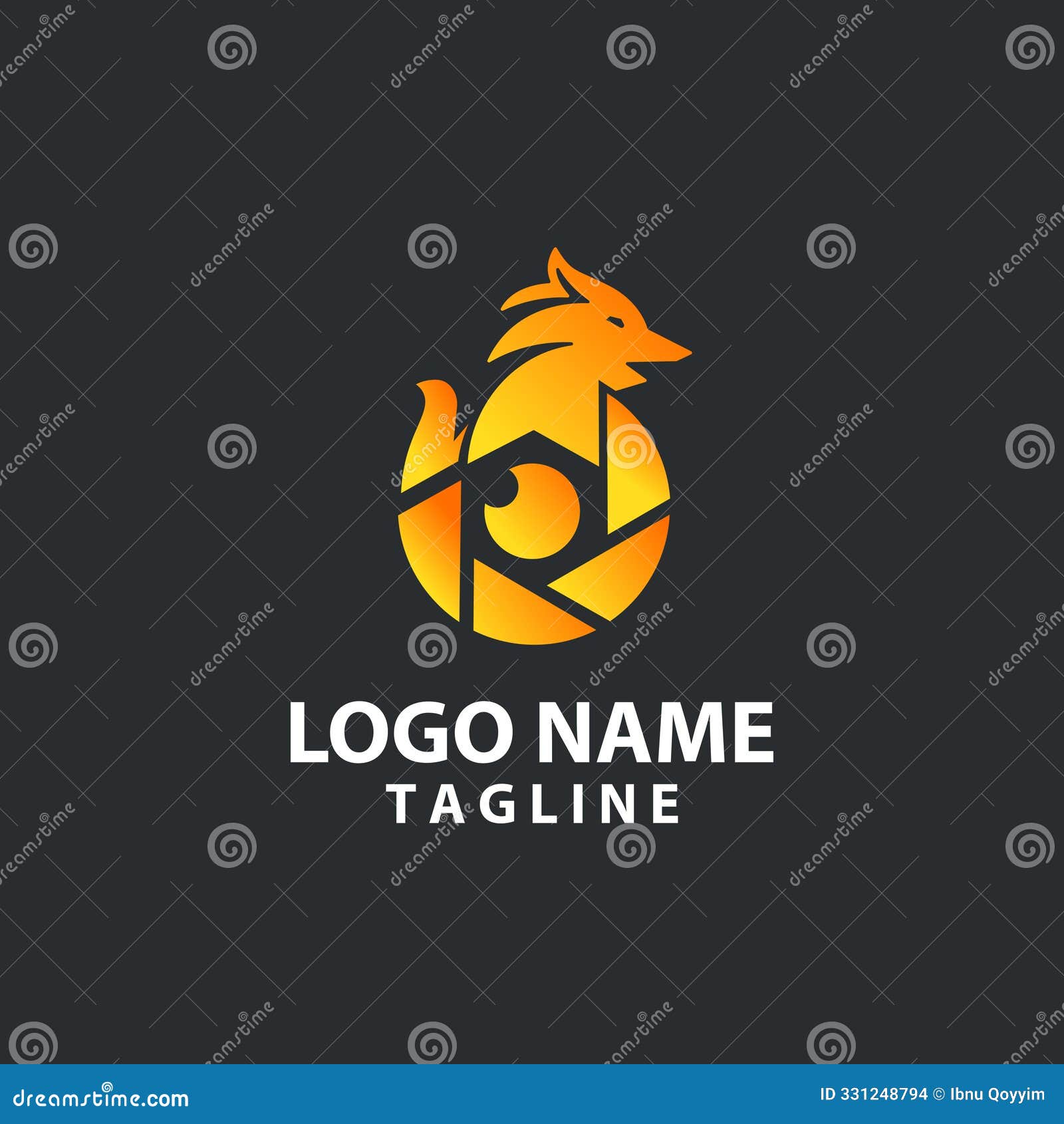 Shutter Head Fox Logo Design Vector Stock Illustration - Illustration ...
