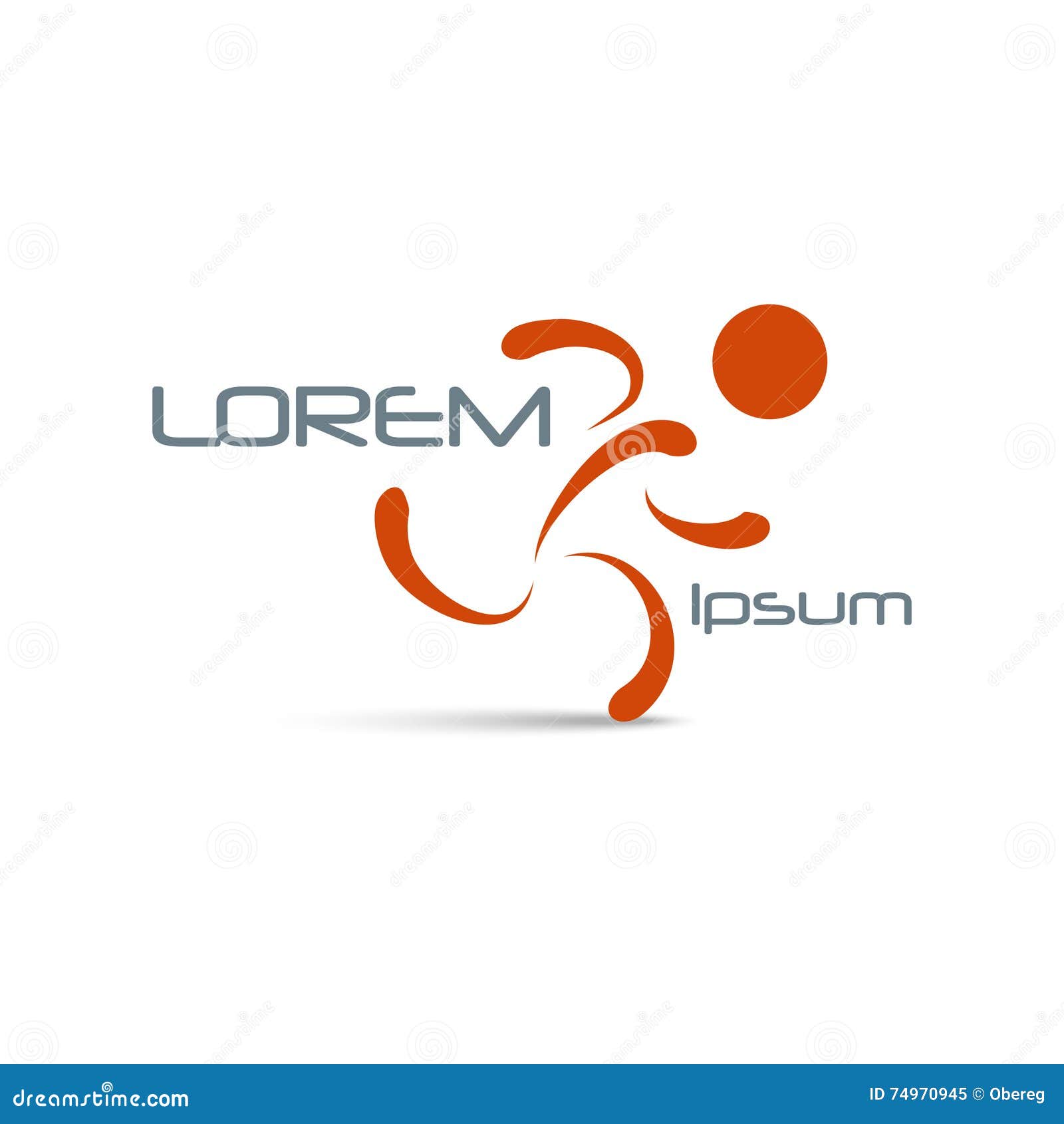 Creative Logo with Simple Running Man Stock Vector - Illustration of ...