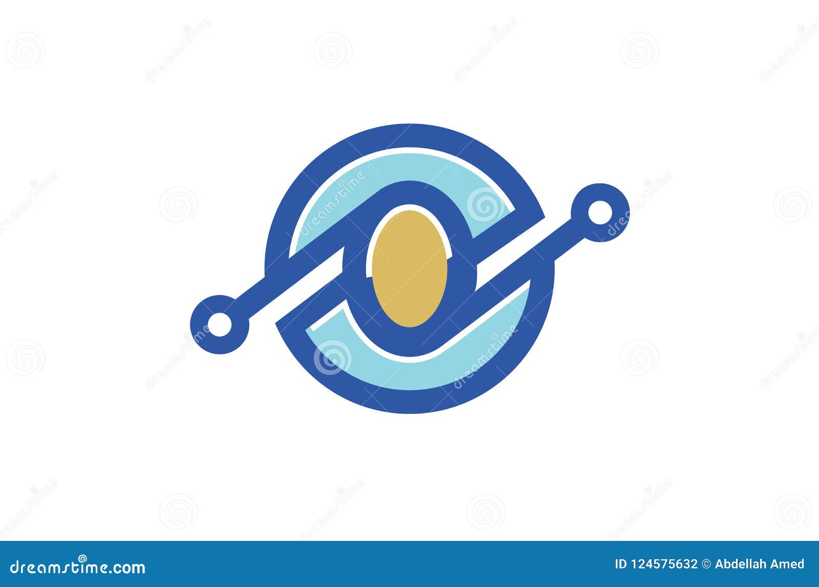 Creative Logo Technology Circle Vision Spherical Surface with Abstract ...