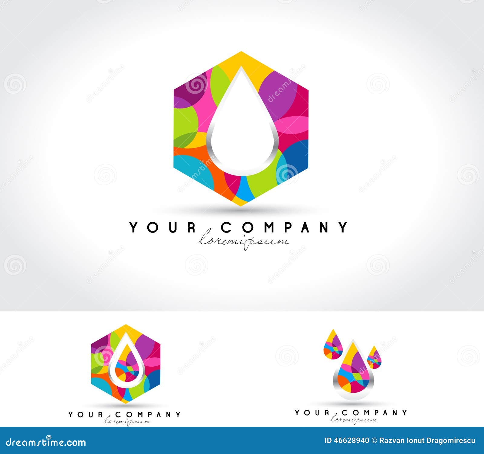 Creative Logo stock vector. Illustration of colors, drop - 46628940