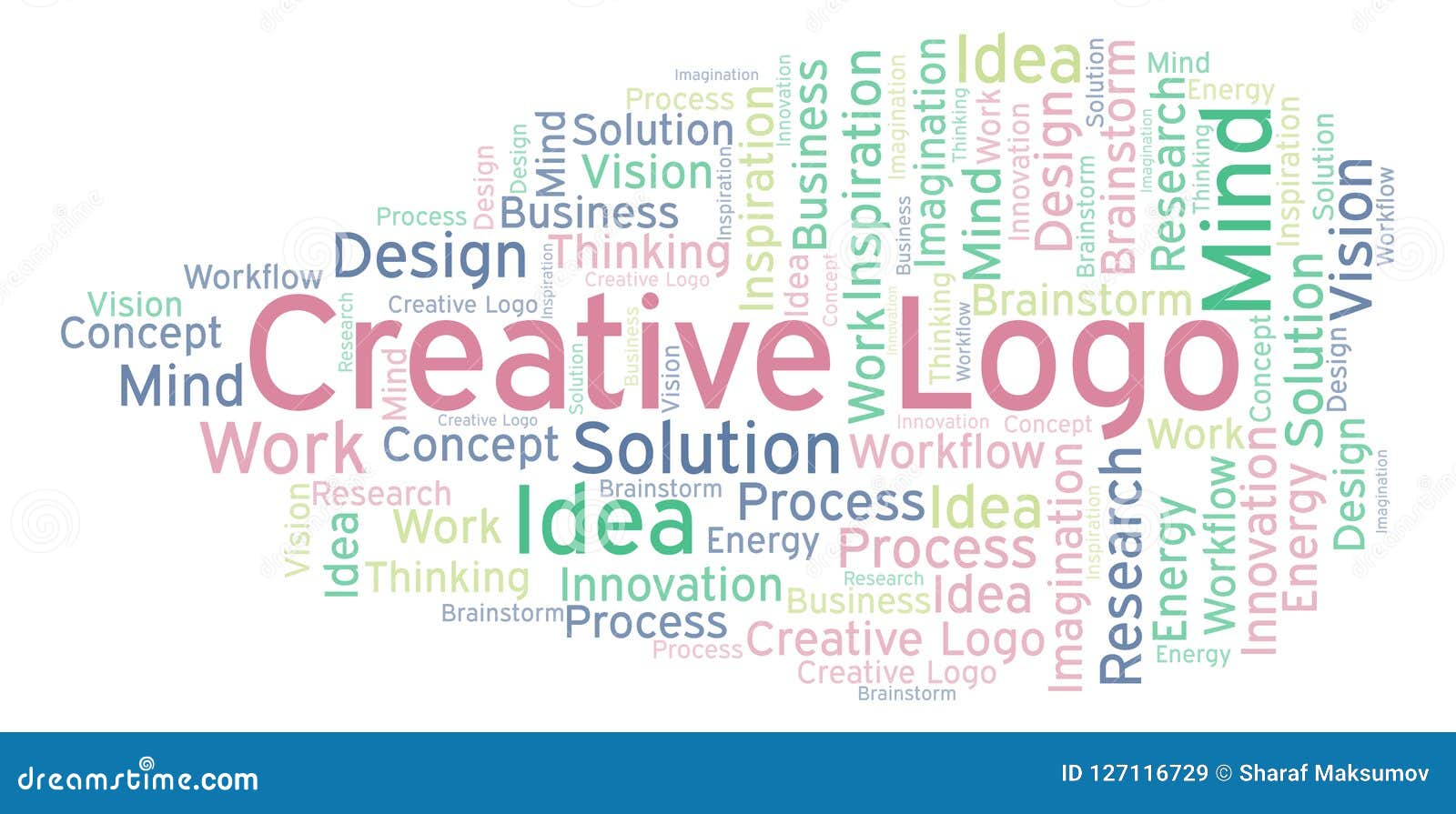 Creative Logo Word Cloud, Made with Text only. Stock Illustration ...