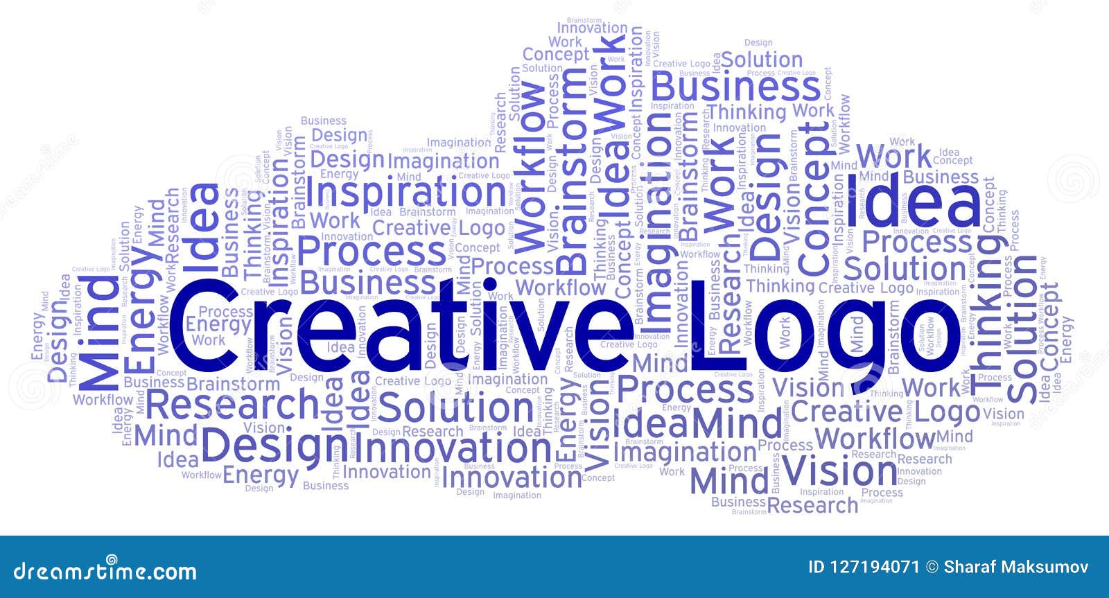 Creative Logo Word Cloud, Made with Text only. Stock Illustration ...