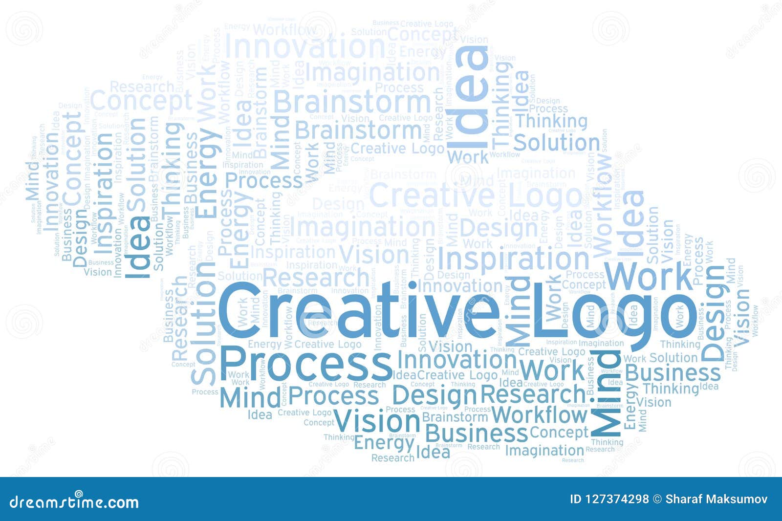 Creative Logo Word Cloud, Made with Text only. Stock Illustration ...