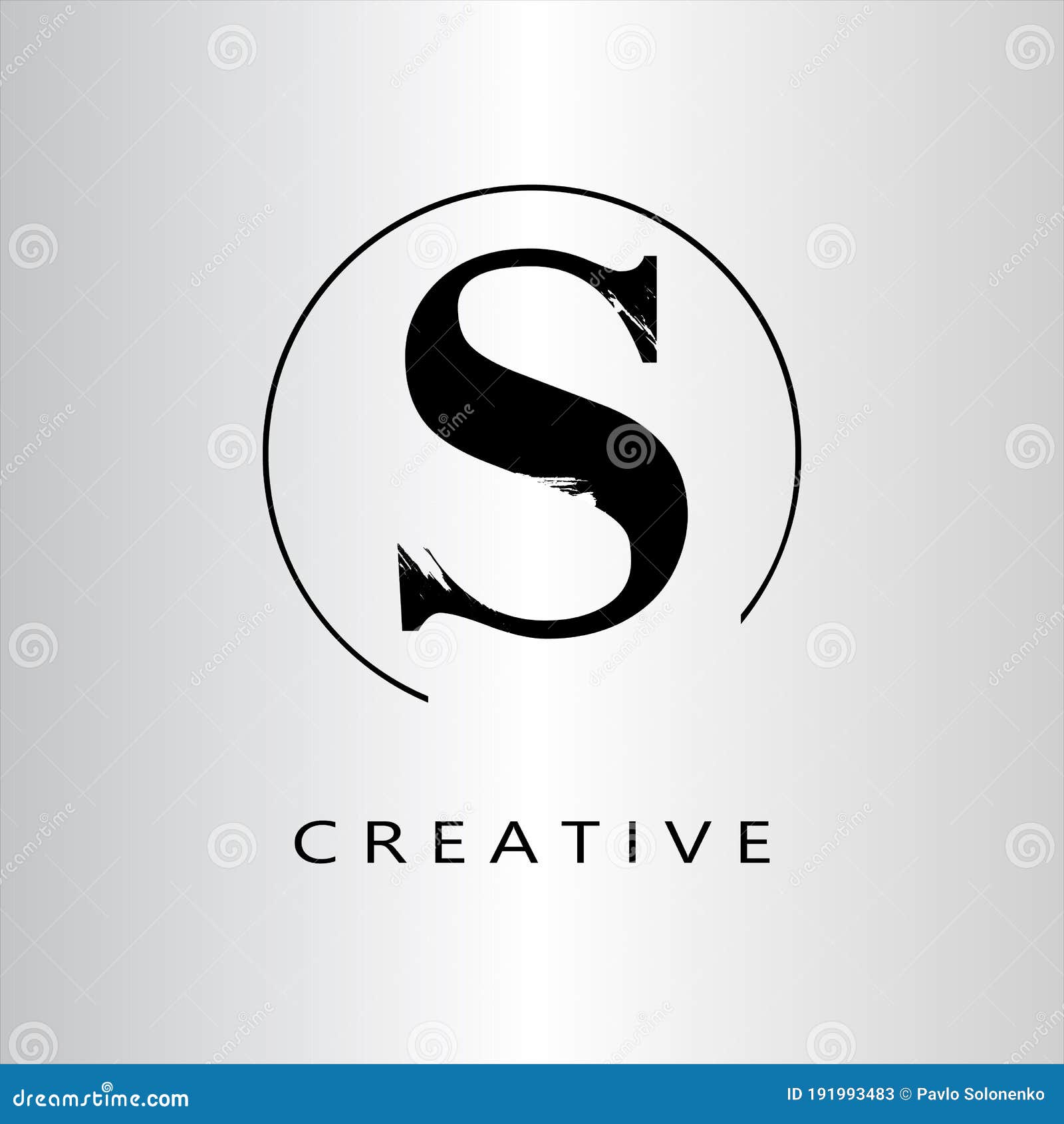 Creative Logotype, Gray and Black Style Stock Vector - Illustration of ...