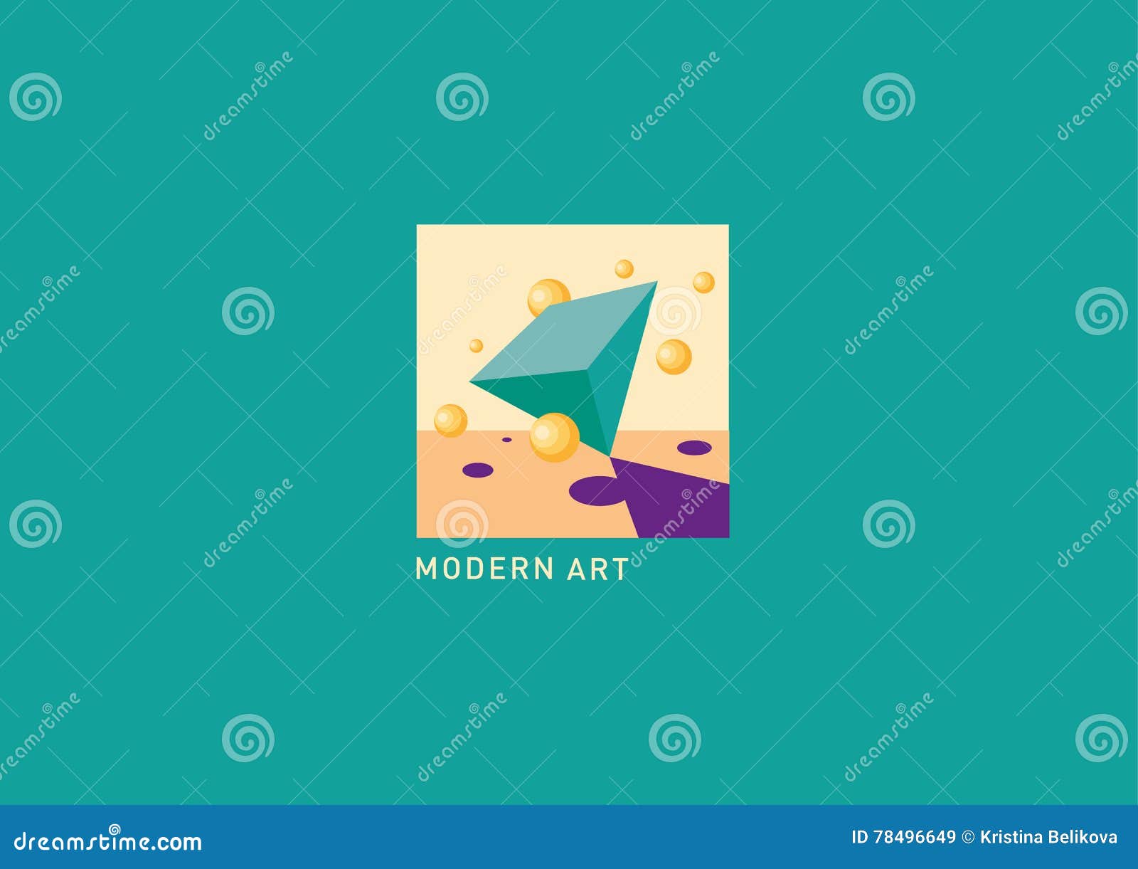 Creative Logotype on the Theme of of Modern Art Stock Vector ...