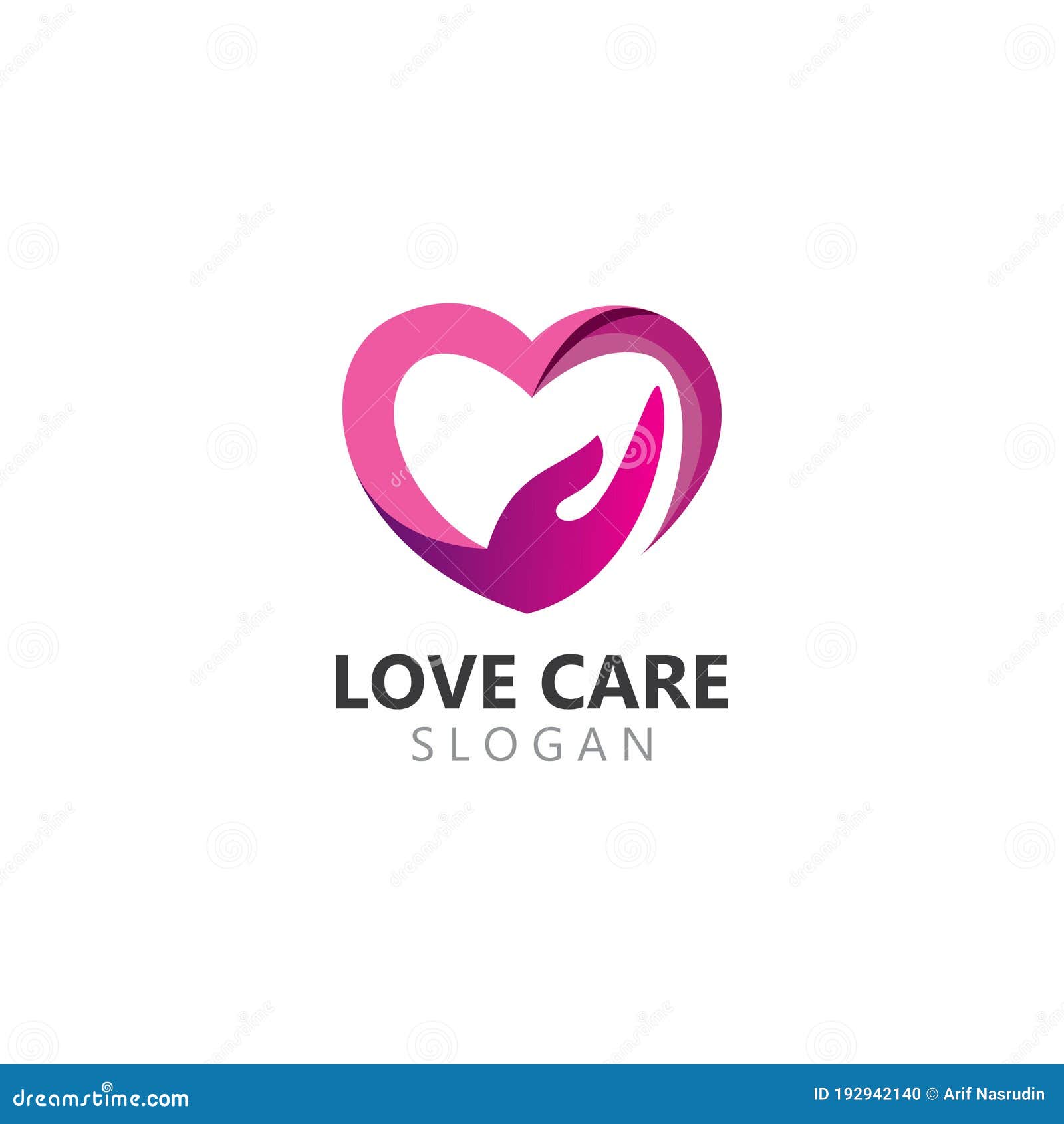 Creative Love and Care Logo Design Inspiration Template Stock ...