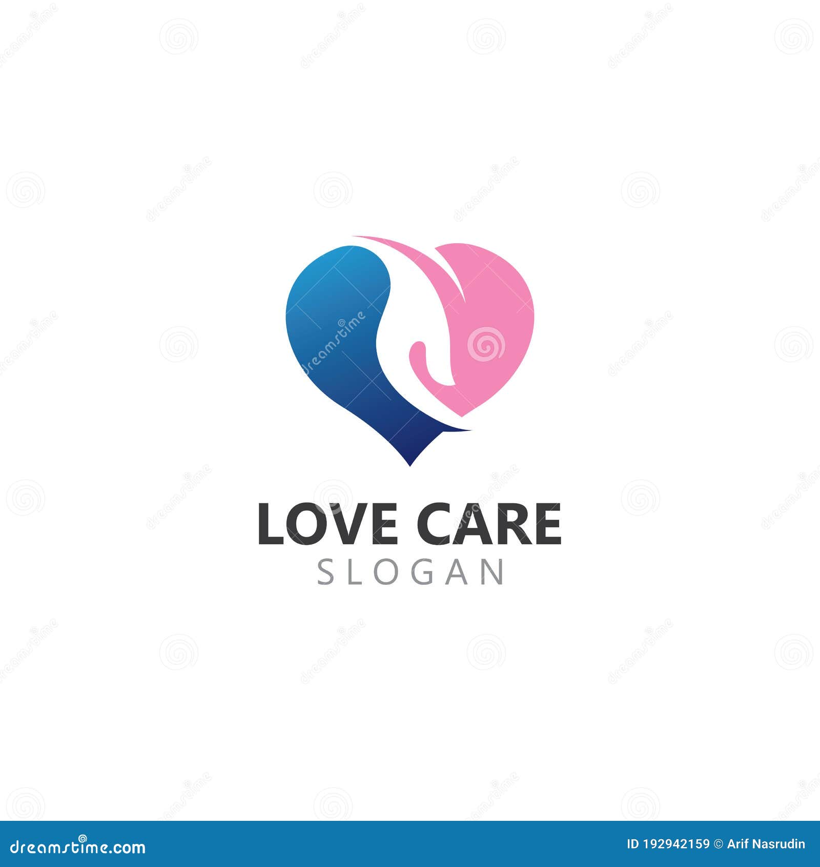 Creative Love and Care Logo Design Inspiration Template Stock ...
