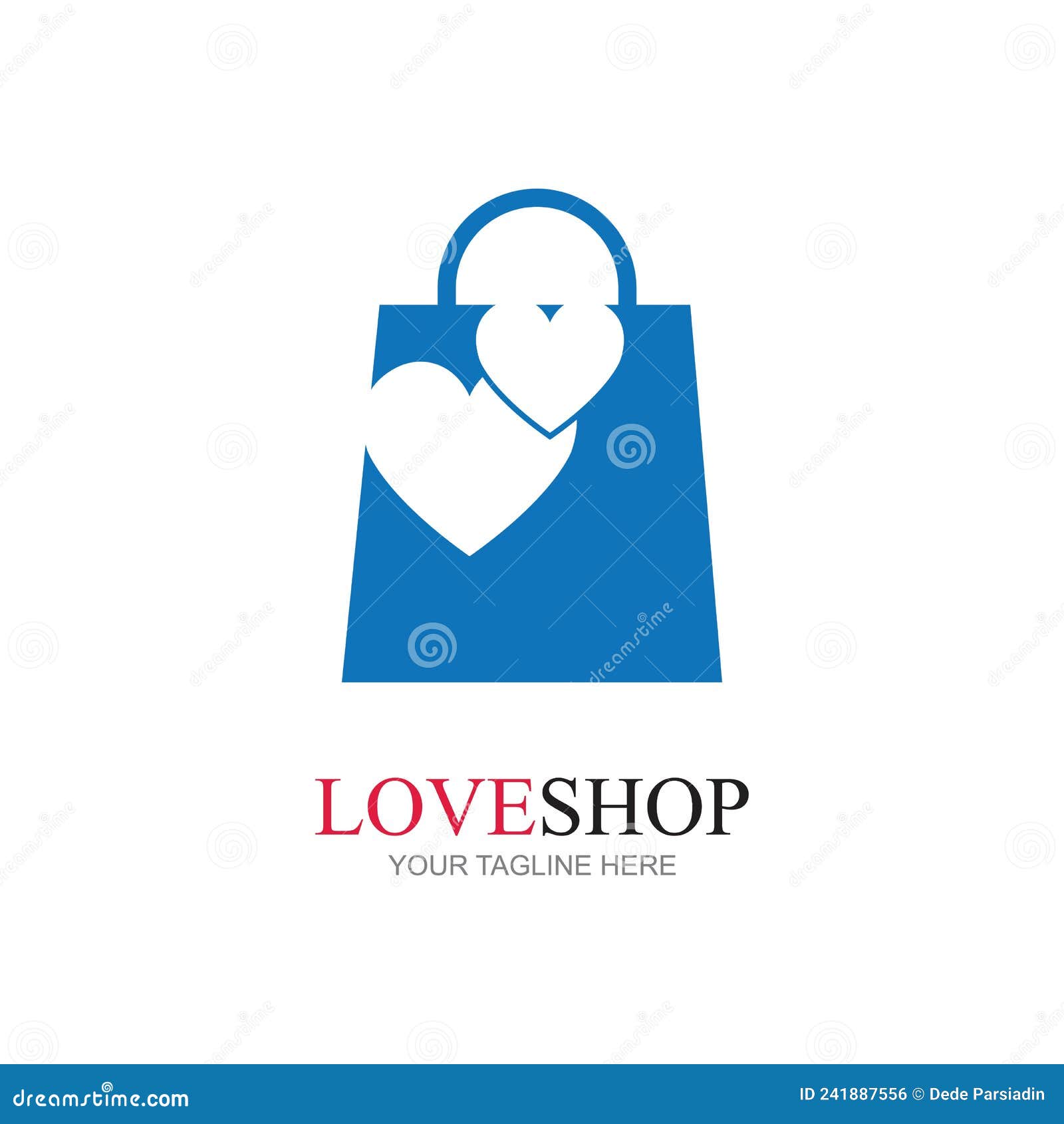Creative Love Shopping Logo Vector Icon Illustration Stock Vector ...