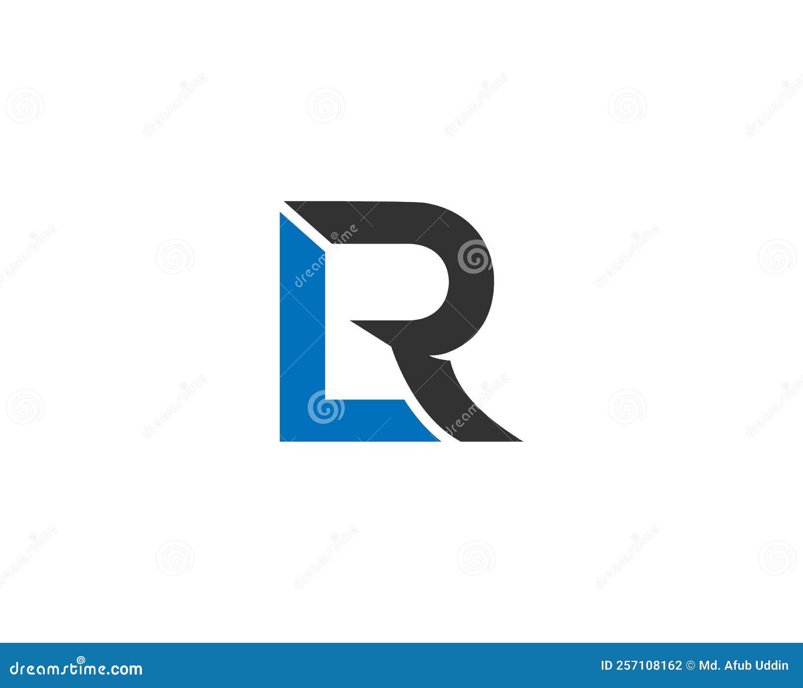 Creative LR or RL Letter Initial Logo Design Stock Vector ...