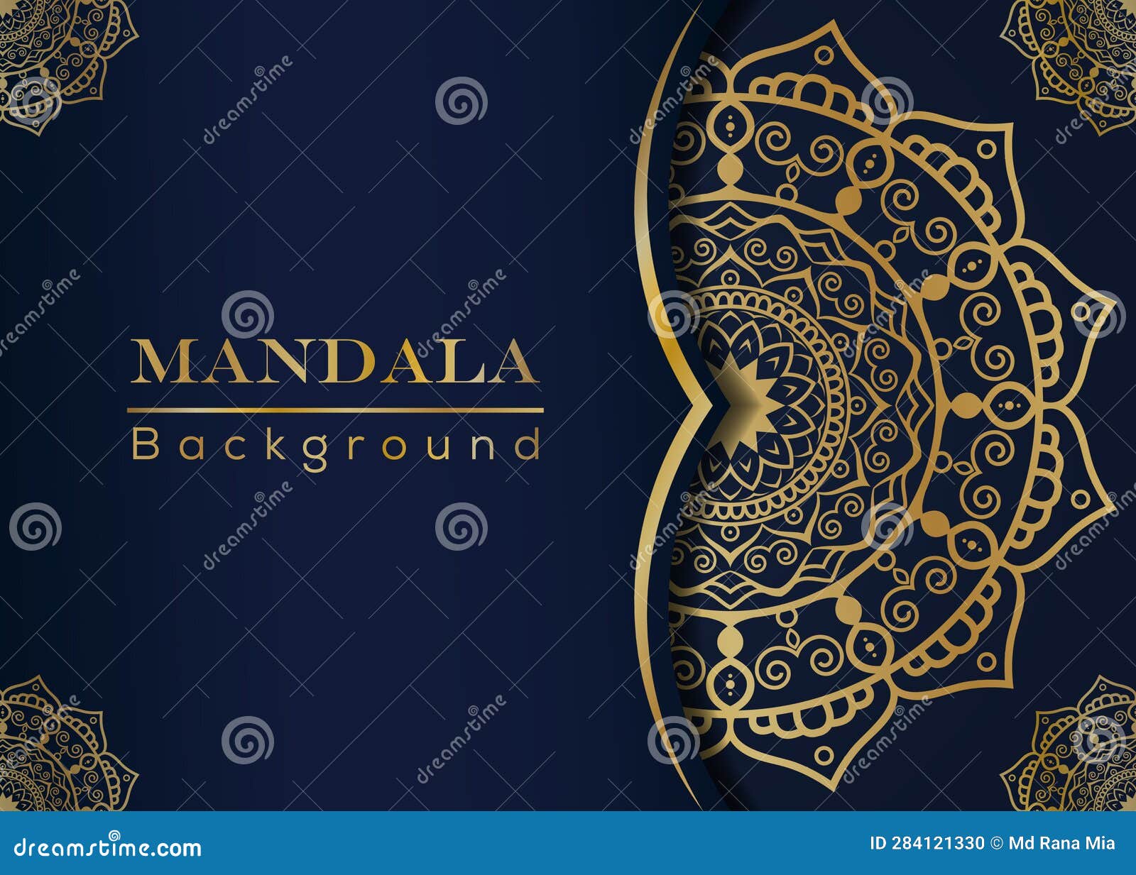 Creative Luxury Decorative Mandala Background. Golden Color Mandala ...