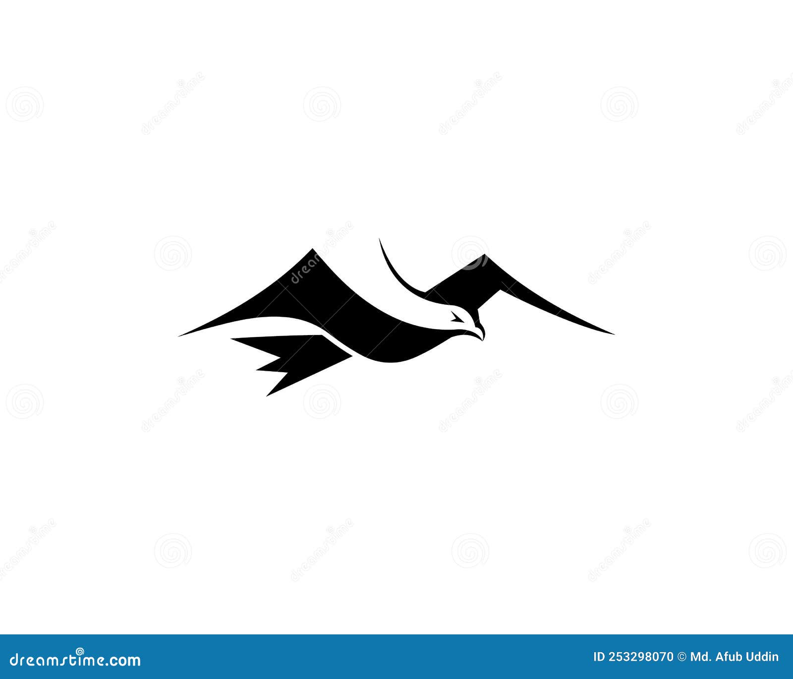 Creative Luxury Modern Flying Bird Logo Design Stock Vector ...