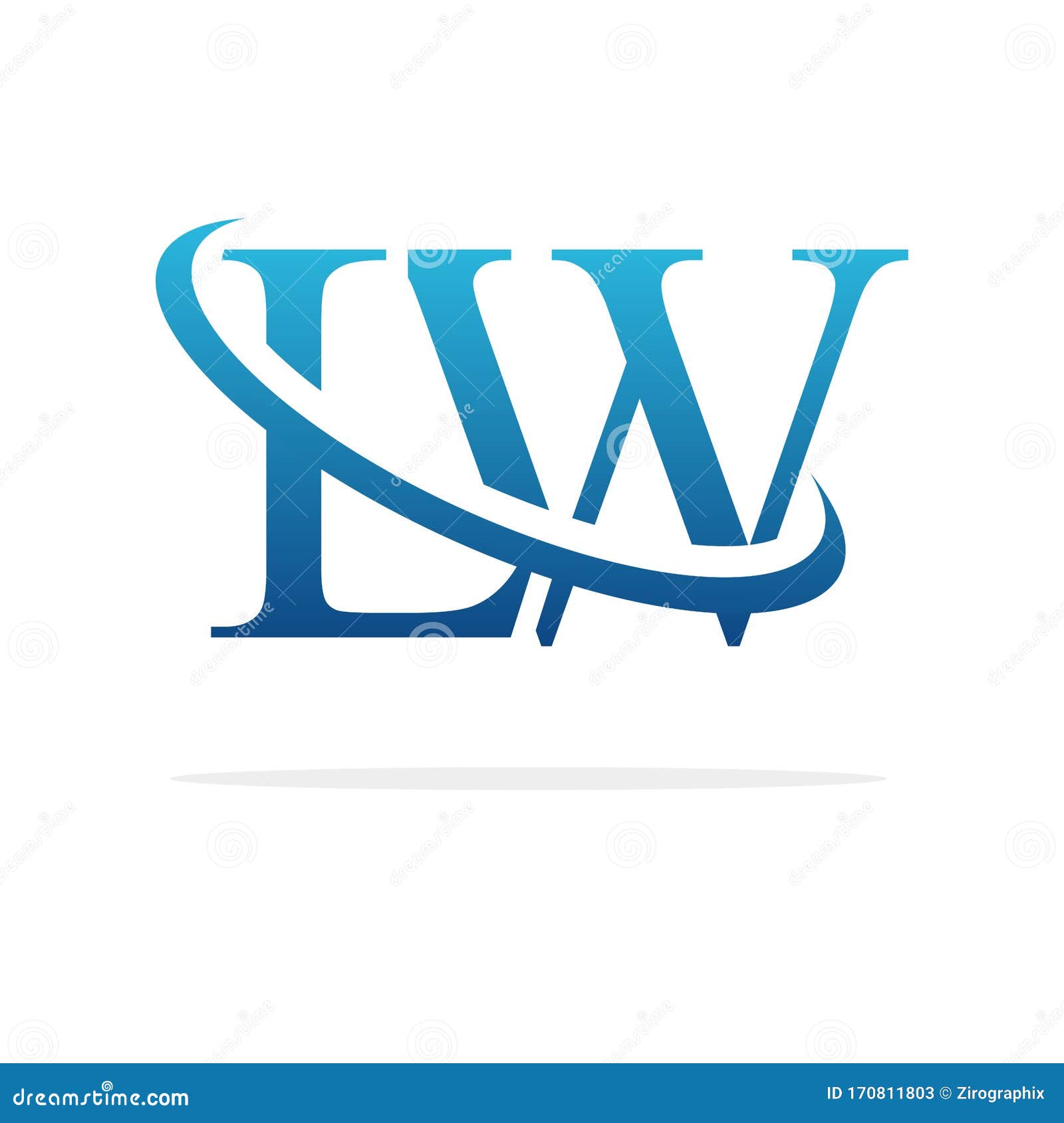 Creative LW Logo Icon Design Stock Vector - Illustration of word, full ...