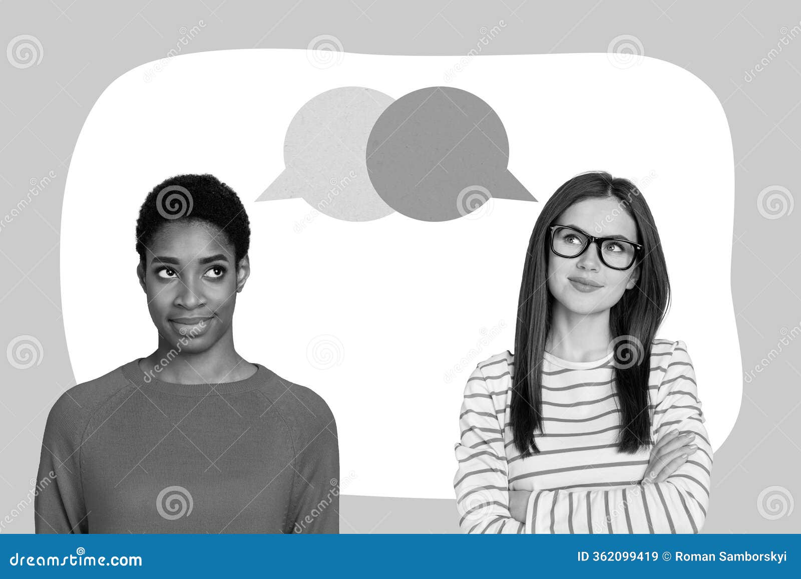 Creative Magazine Poster Banner of Two People Classmates Fellows Decide ...