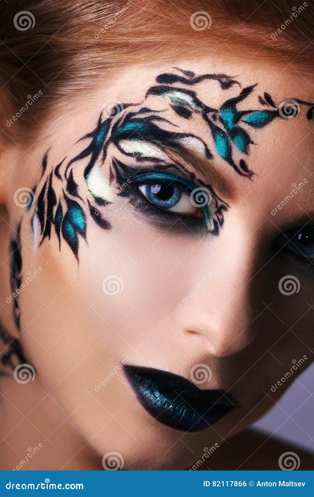 Creative make-up stock photo. Image of close, beauty - 82117866